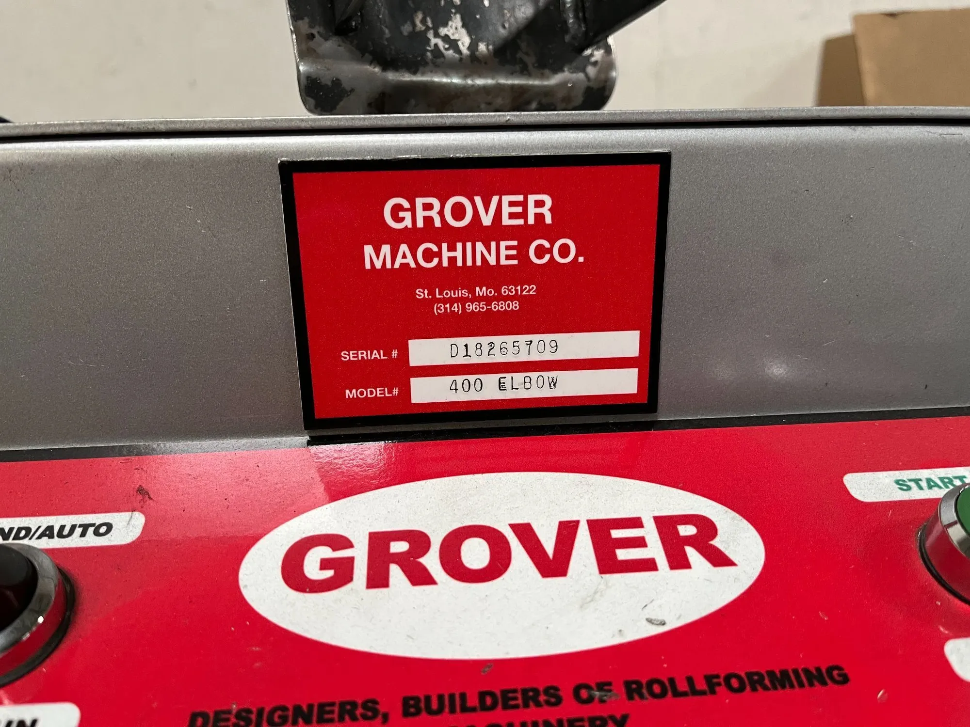 Used GROVER 400 Sheet Metal Tools (Misc.) 1877 | Bud's Equipment Sales