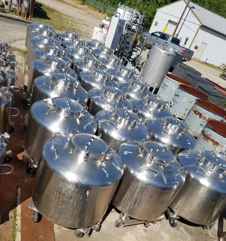 190 Gallon (720 Liter) Feldmeier portable IBC Liquid Transfer Totes ...