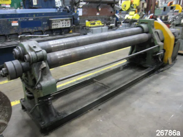USED 8 FT. X 5/16" HENDLEY & WHITTEMORE PLATE BENDING ROLL #26786 ...