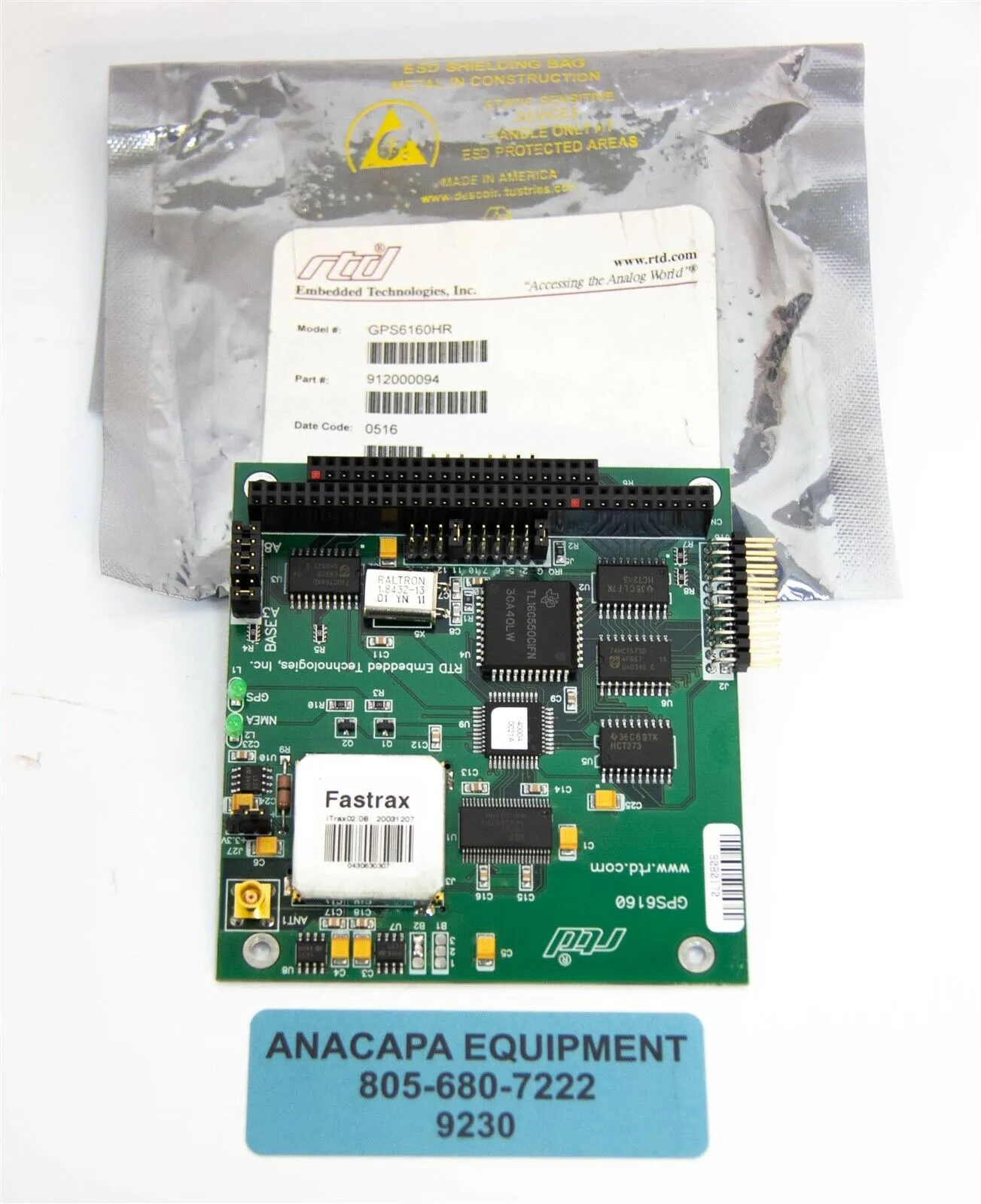 RTD Embedded Technologies GPS6160HR 12 Channel GPS Receiver Module New ...