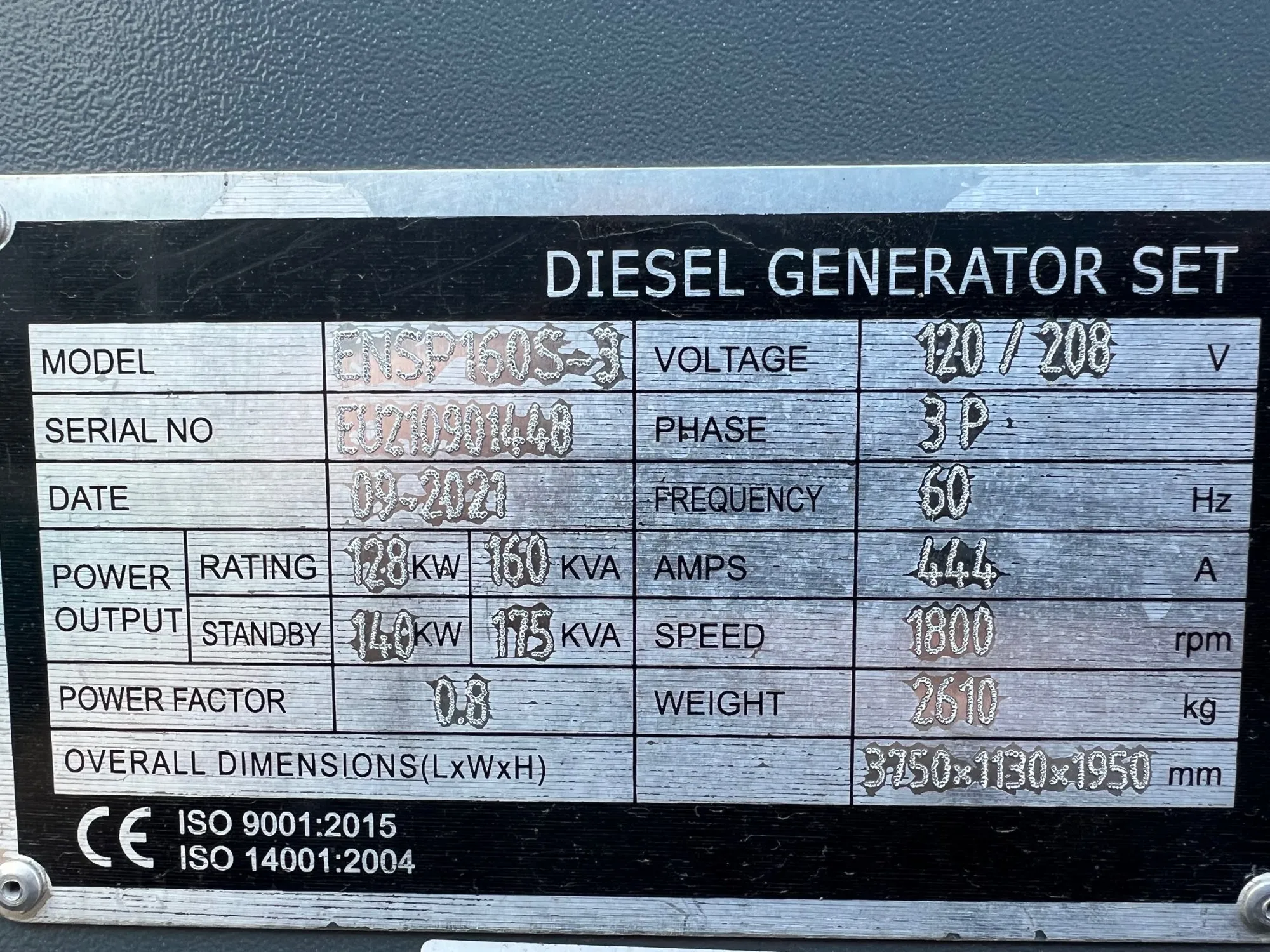 Used 2021 PERKINS UTP 125-P3 Diesel Generators GS4607 | Power ...