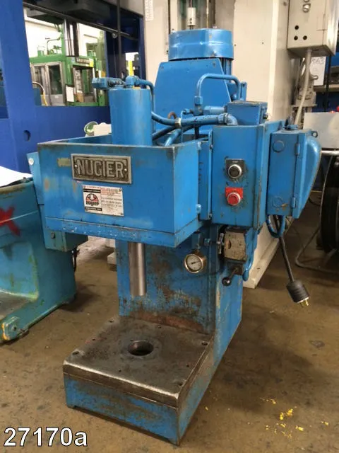 USED 10 TON NUGIER HYDRAULIC C FRAME PRESS #27170 | Kempler Machinery