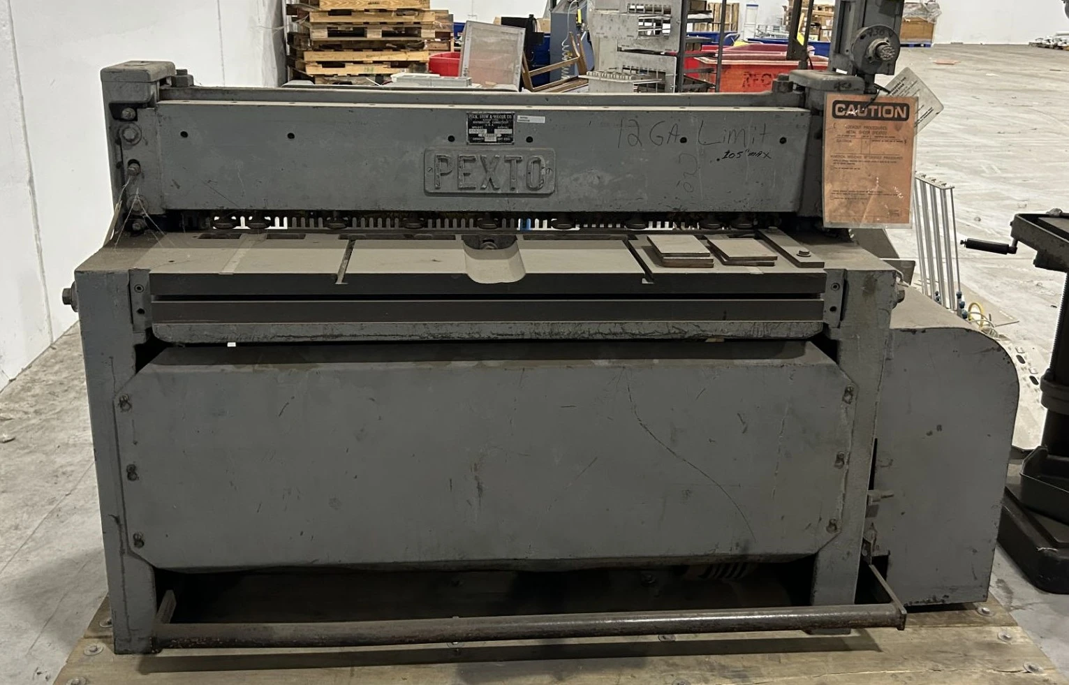Used PEXTO 12-U-4-F Fabricating/Presses, Shear 1928 | Machinery Central